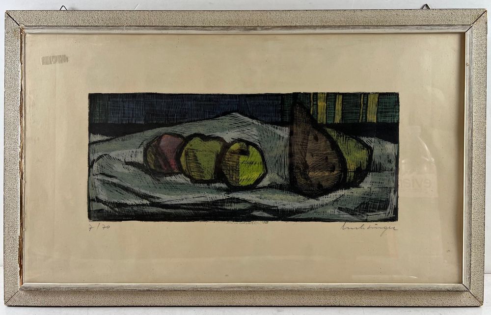 Ernst LUCHSINGER (1920) Stilleben mit Obst Lithografie Hansi (Gebraucht ...