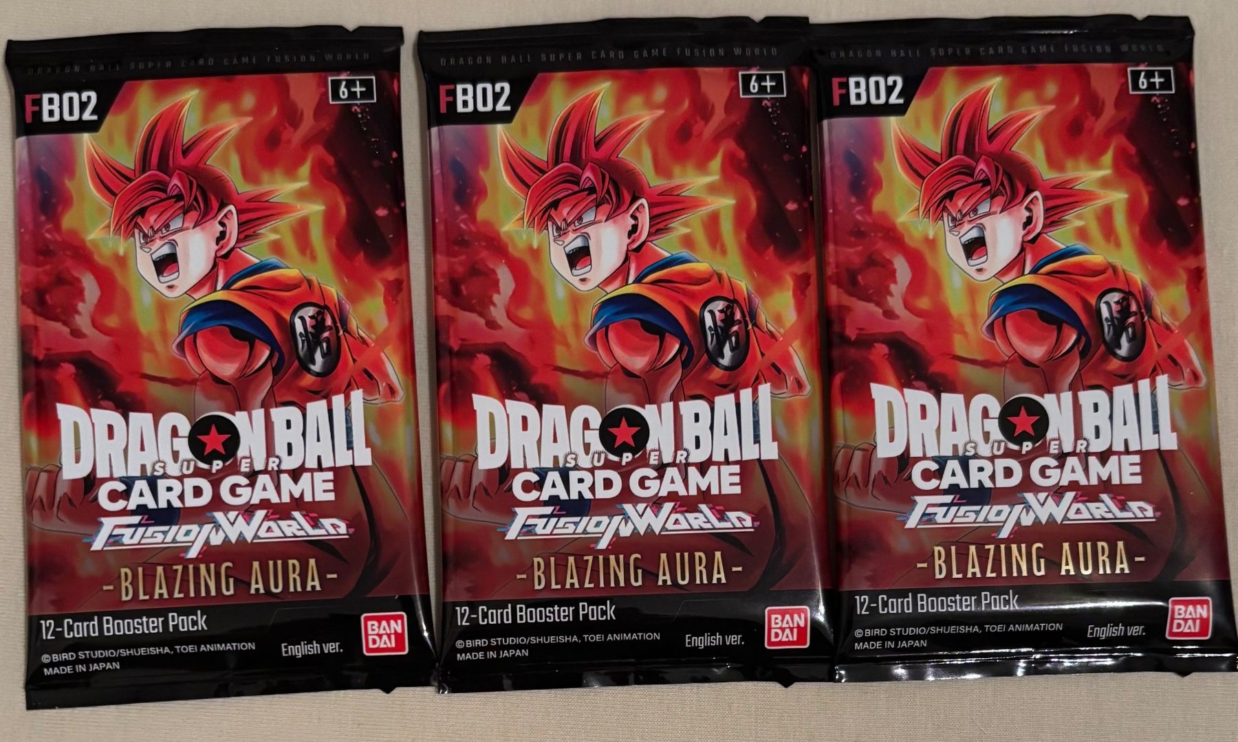 3x Dragonball Super Fusion World Blazing Aura Booster (Neu und originalverpackt) in Widnau für ...