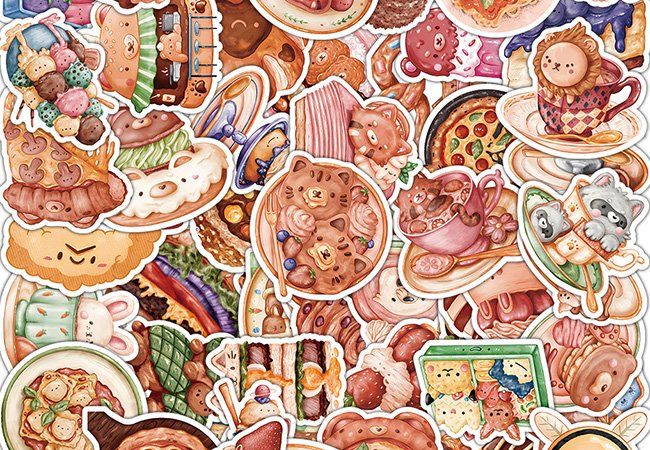 50 Stk. Sticker Aufkleber - leckeres Essen | Kaufen auf Ricardo