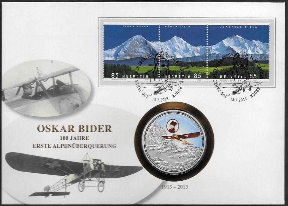2013 Numisbrief - OSKAR BIDER 100J. Alpenüberquerung ab 1.- (Gebraucht ...