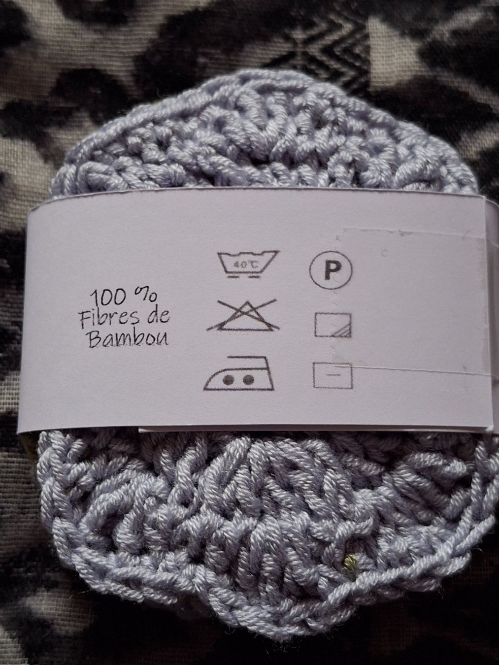 Disque démaquillant doublé crochet (3) 100% fibres de bambou (Neuf ...