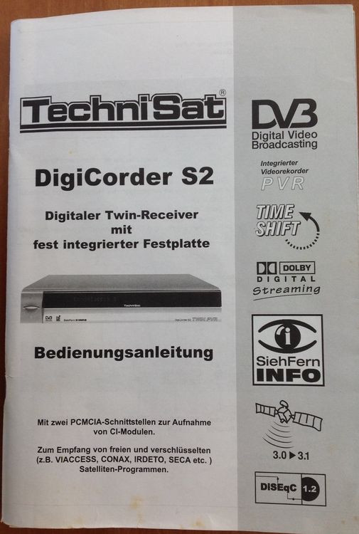 TechniSat DigiCorder S2 Digitaler Twin-Receiver con HD | Kaufen auf Ricardo