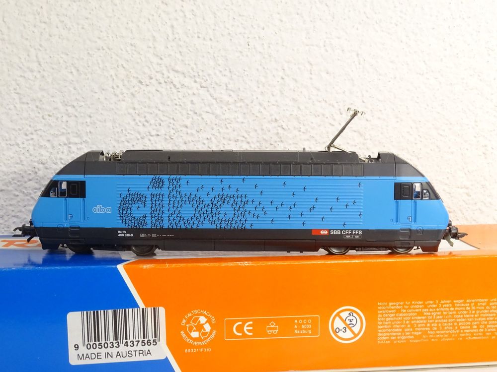 Roco 43756 Re460 CIBA, Blau, SBB/CFF, DSS, H0,GS/DC,OVP (Neu und ...