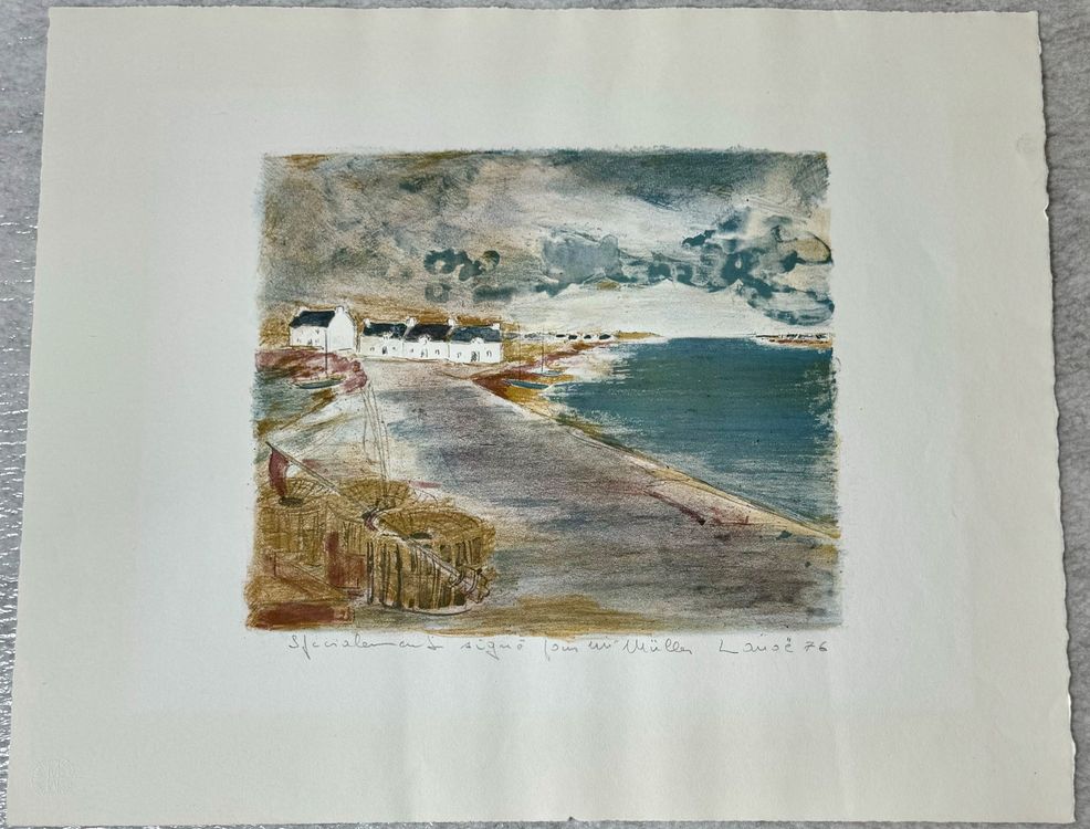 Interessante Lithografie Unleserlich Signiert | Kaufen auf Ricardo