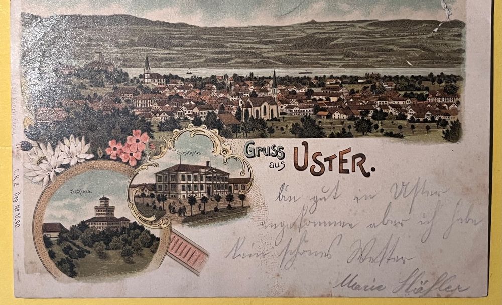AK Uster Schloss Schulhaus, 1899 (Defekt) in Utzenstorf für CHF 3 – mit ...