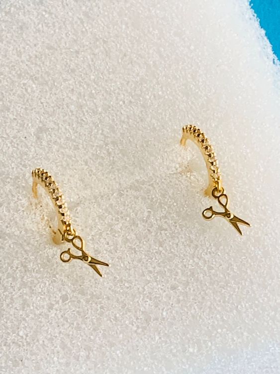 Kleine Creole mit Scheren Anhänger. Vergoldet (Gebraucht) in Sursee für ...