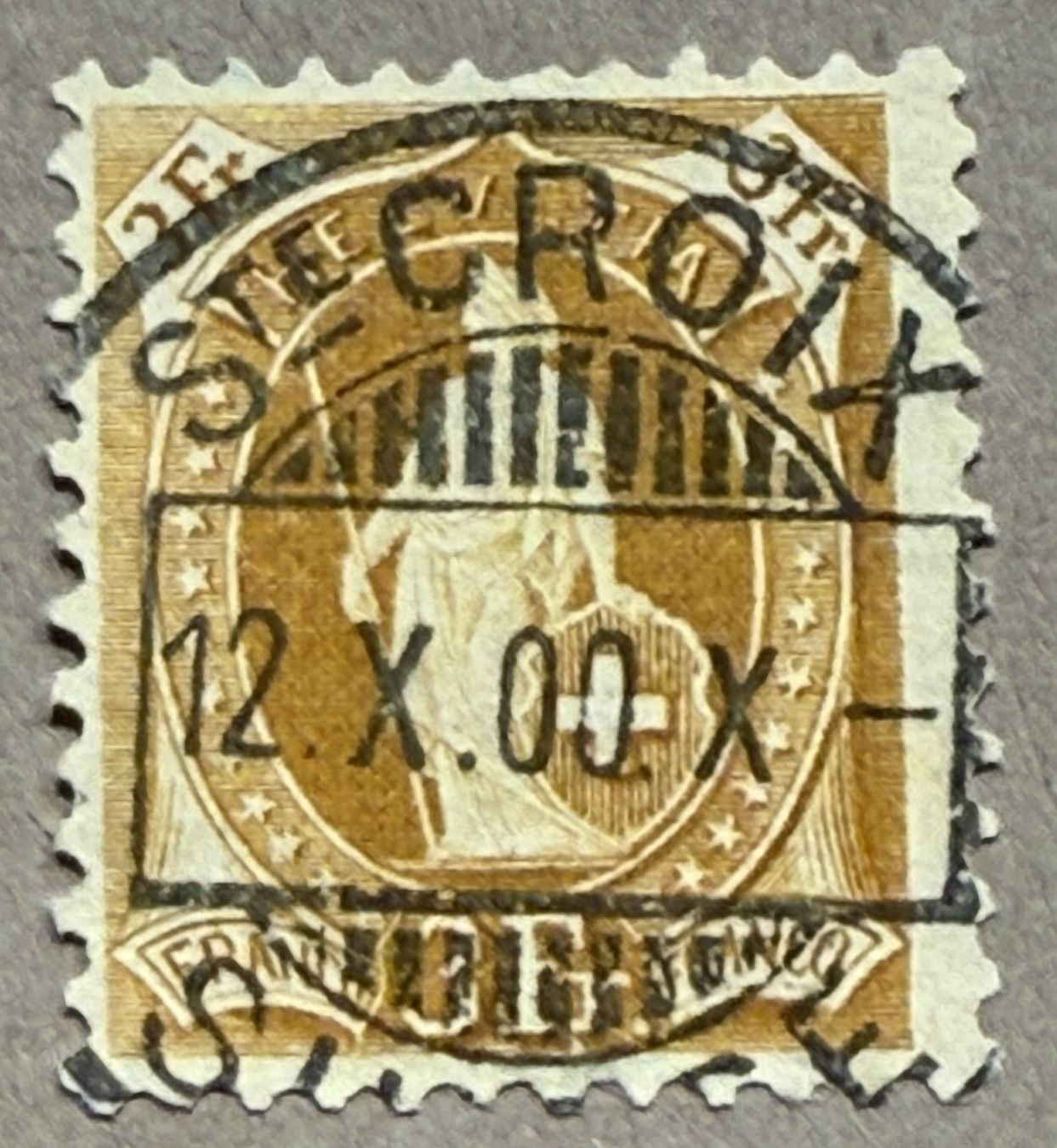 72A Ste Croix der seltene Stempel mit grosser Brücke (Gebraucht) in ...