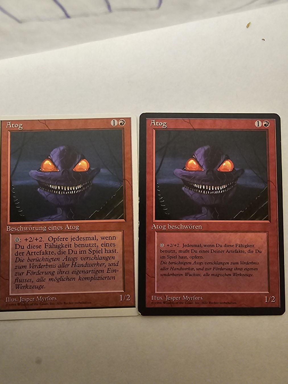 Magic the Gathering 2 x Atog Rarität (Gebraucht) in Wisen SO für CHF 1 ...