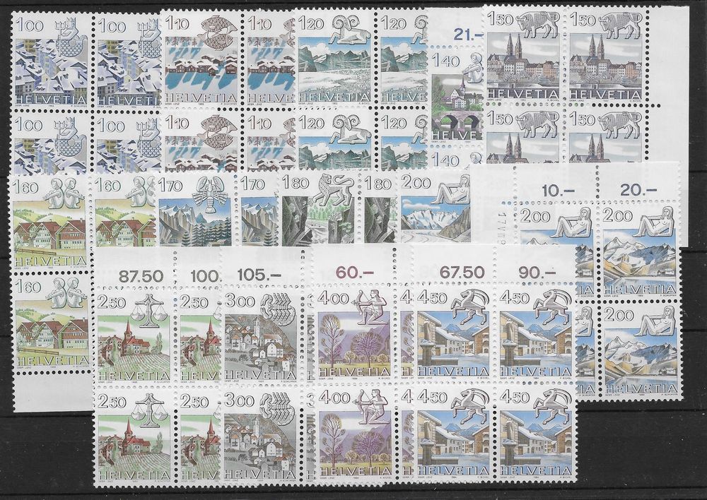 4er Block Serie Tierkreiszeichen ** (Neu (gemäss Beschreibung)) in Hefenhofen für CHF 90 – mit ...