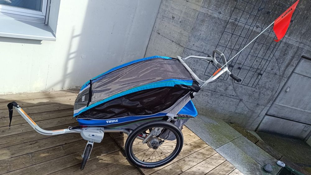 Thule Chariot CX2 Velo Anhänger + Buggy Set + 2x ezHitch | Kaufen auf Ricardo