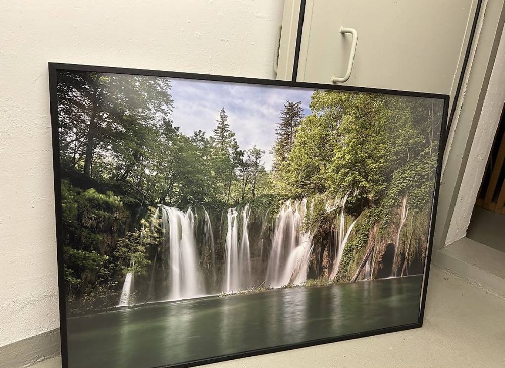 Wandbild Wasserfall Naturbild gerahmt Landschaft 💚 (Neu (gemäss Beschreibung)) in St. Gallen für ...