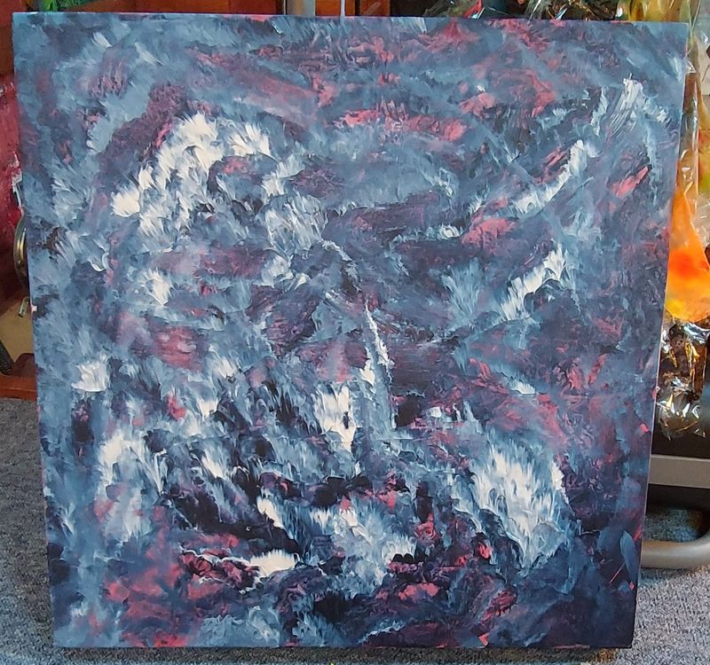 Gemälde "Abstrakte Formen" von mir selbstgemalt 60×60 | Kaufen auf Ricardo