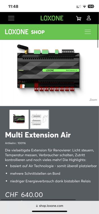 Loxone Multiextension Air (Gebraucht) in Dussnang für CHF 450 – mit ...