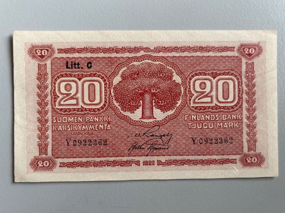 Finnland 20 Markka 1922 (Neu (gemäss Beschreibung)) in Villnachern für ...
