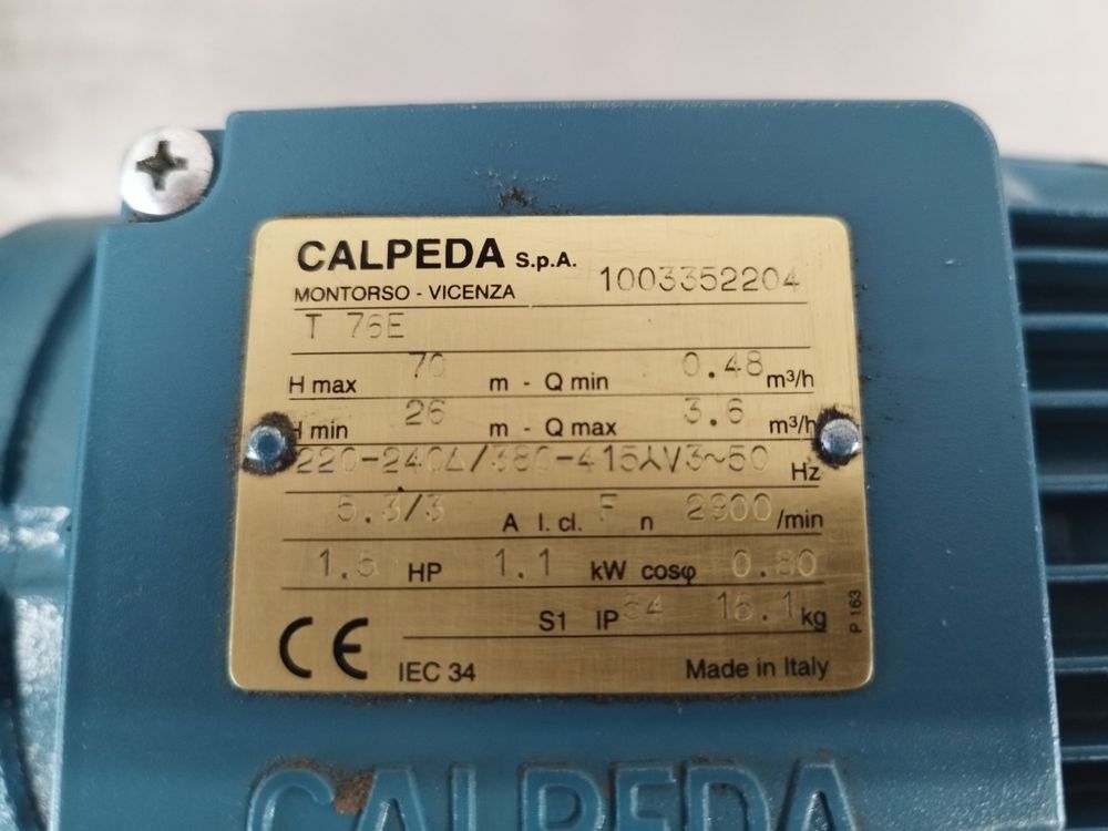 selbstansaugende Wasserpumpe Calpeda T76E | Kaufen auf Ricardo