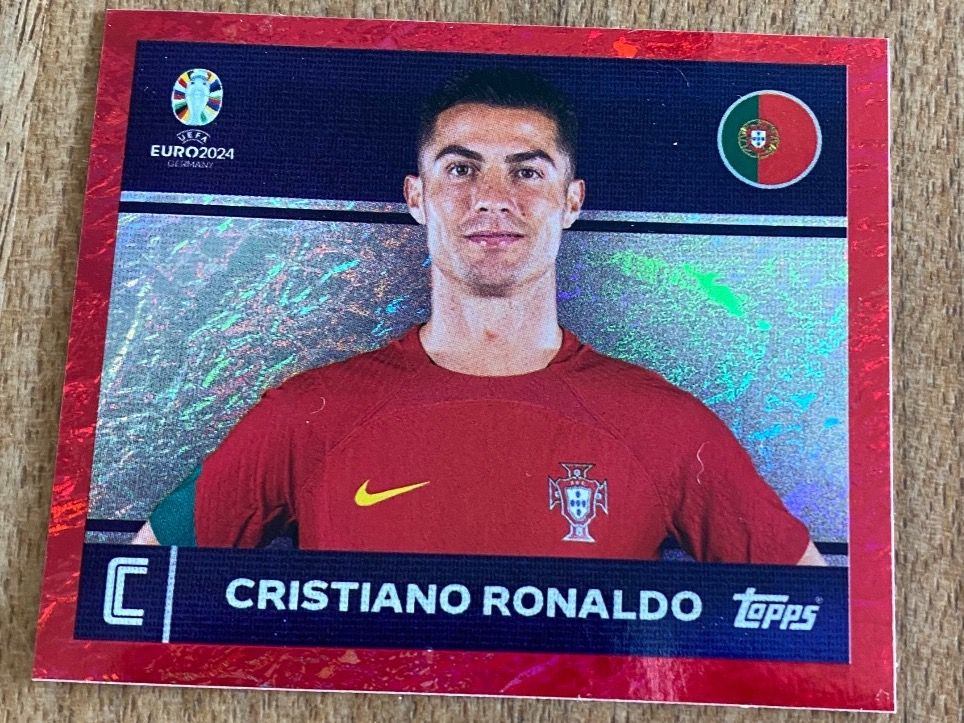Topps Euro 2024 Sticker - Captain POR, Christiano Ronaldo (Neu (gemäss ...