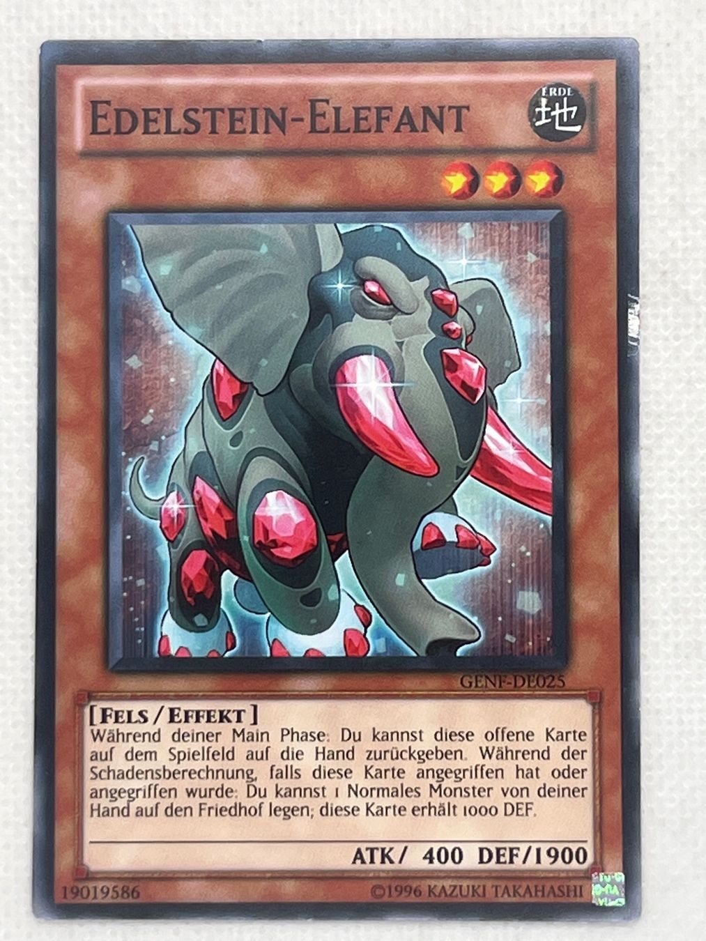 Edelstein-Elefant Yu-Gi-Oh! Karte, Selten! (Gebraucht) in ...