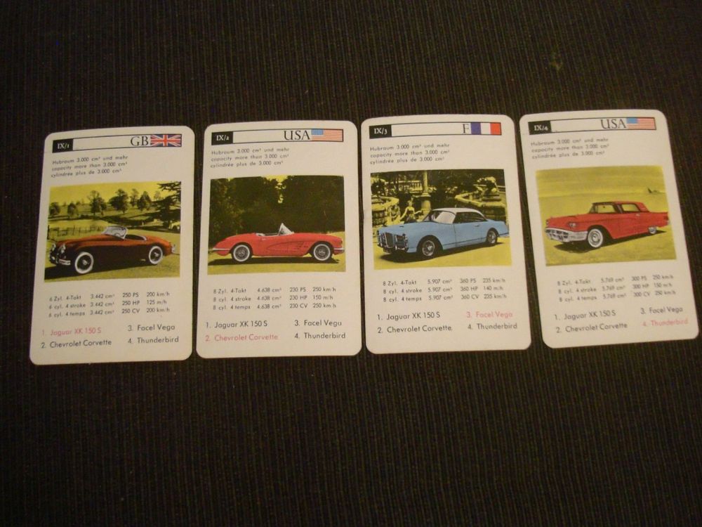 QUARTETT Nr. II / 86 Sportwagen von FX Schmid - 60er Jahre | Kaufen auf Ricardo