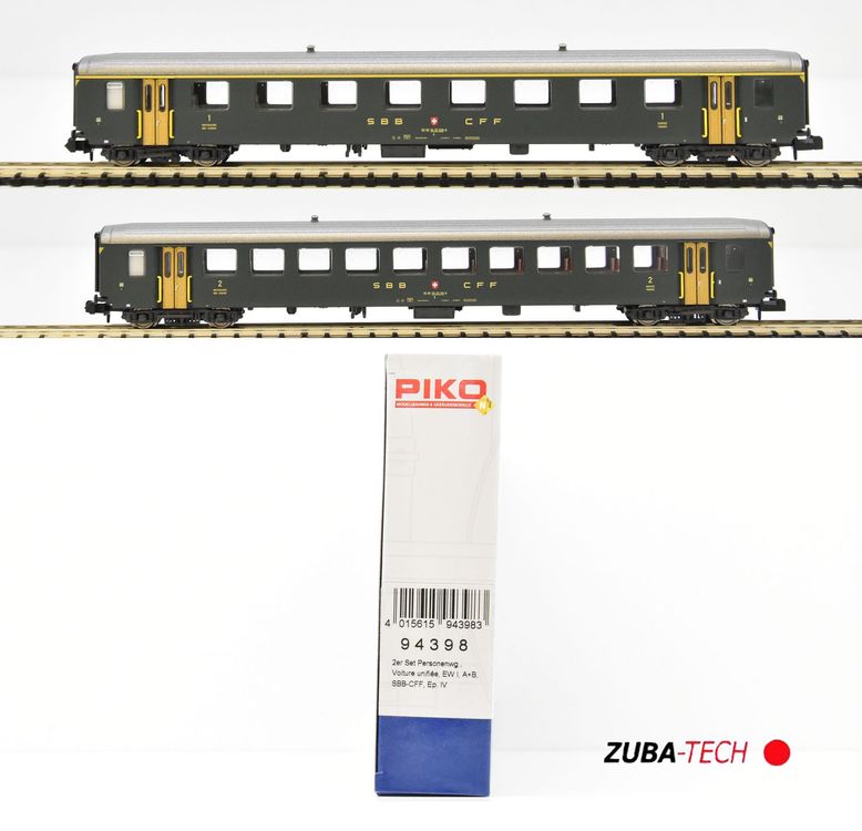 Piko 94398 EW I Personenwagen-Set 2-tlg SBB Spur N mit OVP (Neu und ...