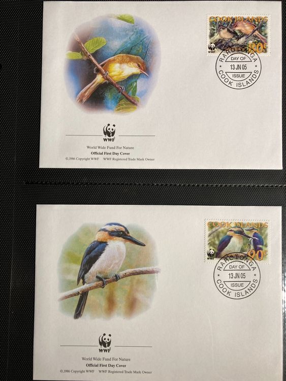 Cookinseln 2005 Satz WWF Landvögel illustr. Ersttagsbriefe (Neu (gemäss Beschreibung)) in ...