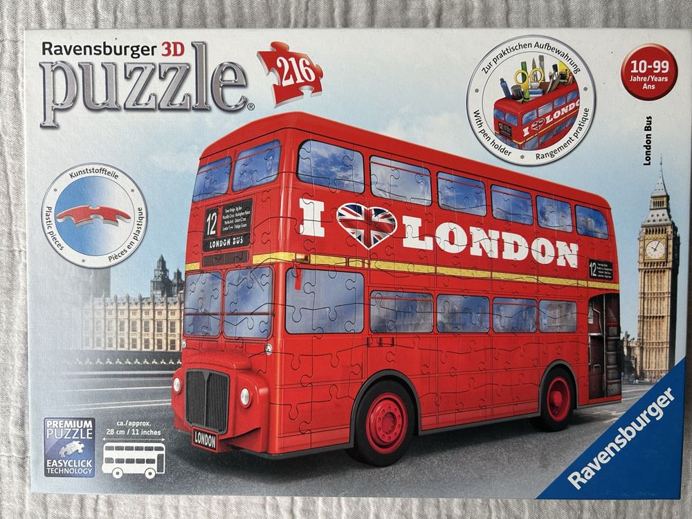 Ravensburger 3D Puzzle London Bus, 216 Teile, komplett (Gebraucht) in ...