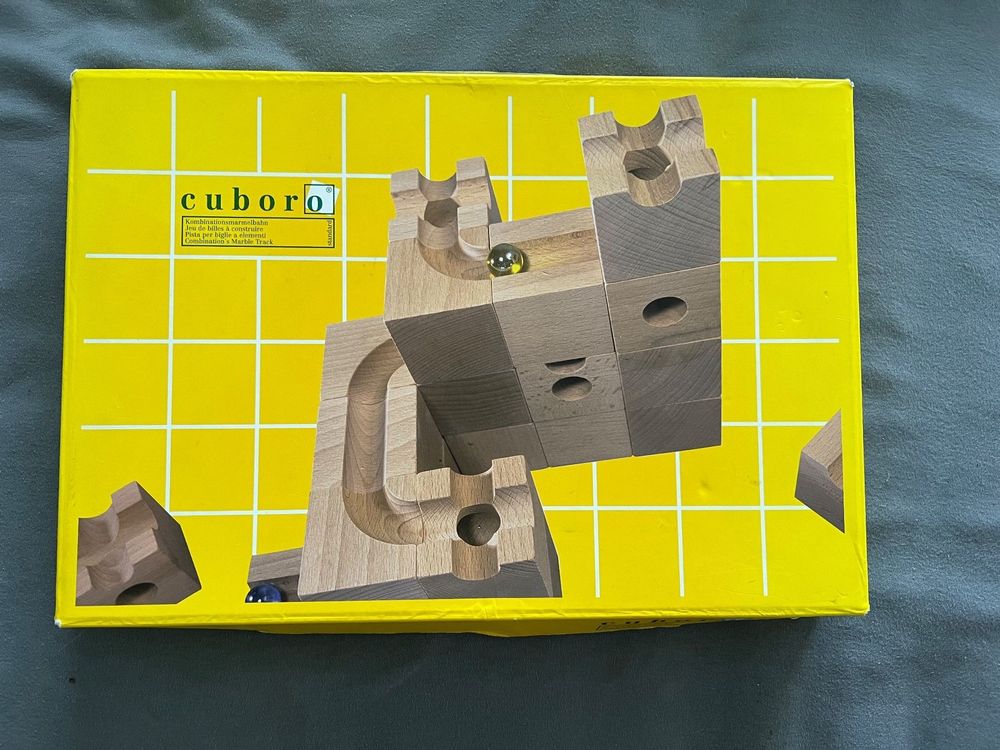 Cuboro Murmelbahn / Kugelbahn mit Murmeln 54 Holzteile (Gebraucht) in Ipsach für CHF 165 – mit ...