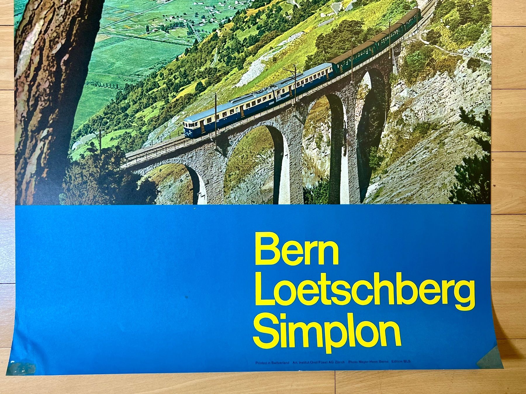 Plakat Bahn – BLS Bern Lötschberg Simplon 1970 Original (Gebraucht) in ...