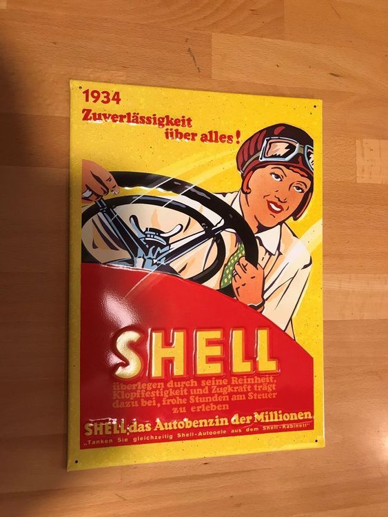 Limitiert nummeriert SHELL BLECHSCHILD 1 | Kaufen auf Ricardo