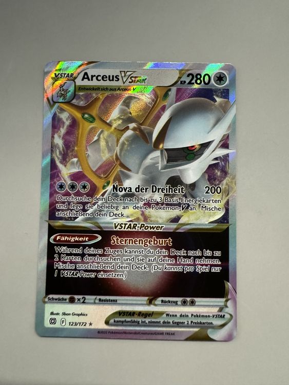 Arceus VSTAR 123/172 Pokemon Karte (Neu (gemäss Beschreibung)) in Niederhasli für CHF 7 – mit ...