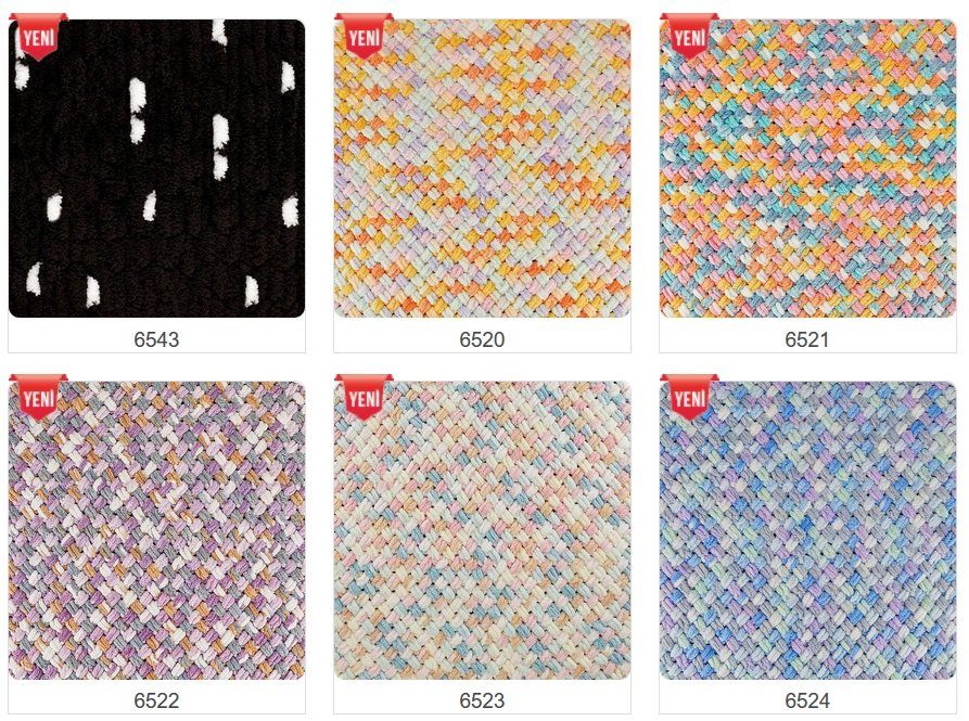 5x Laine à crocheter avec les mains Alize Puffy 6524 Color (Neu und ...
