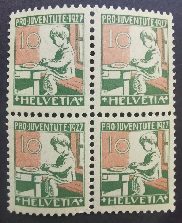 SR7 Bloc 4 Timbre Suisse Non Oblitere 1927 PJ (Gebraucht) in Cousset für CHF 0.95 – mit ...