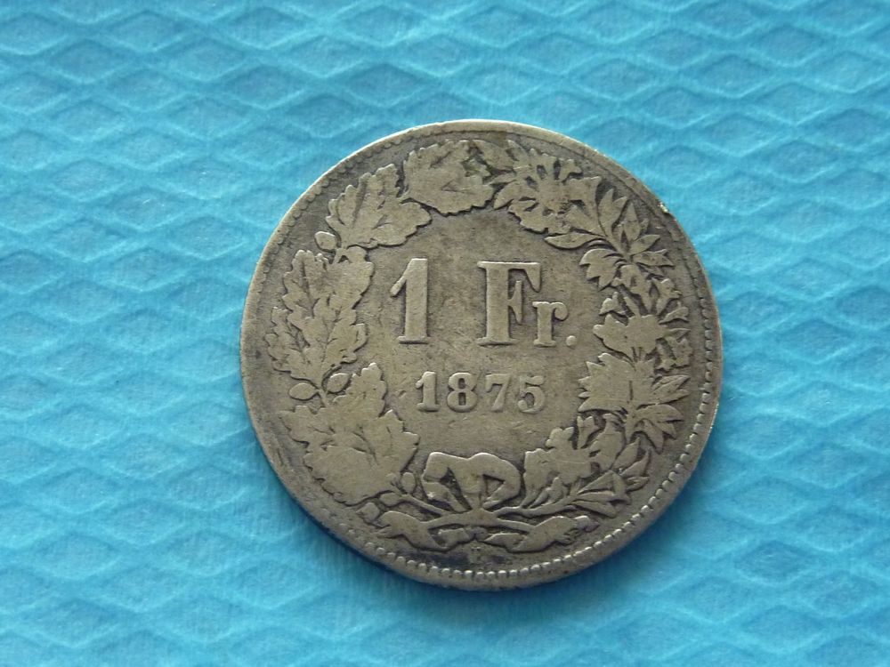 Alter seltene Silber 1 Franken 1875. (Gebraucht) in Seon für CHF 7.5 – nur Abholung auf Ricardo ...