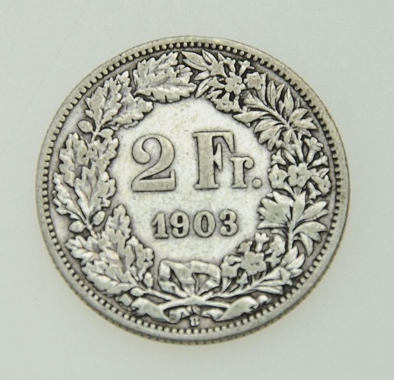 2 Franken 1903 Silbermünze Schweiz (Gebraucht) in Wettingen für CHF 8 – mit Lieferung auf ...