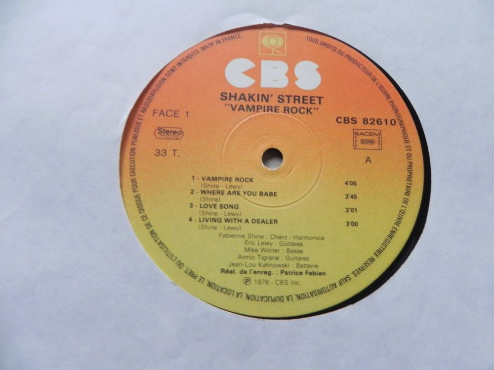 LP Franc Heavy Metal Band Shakin`Street 1978 Vampire Rock (Gebraucht ...