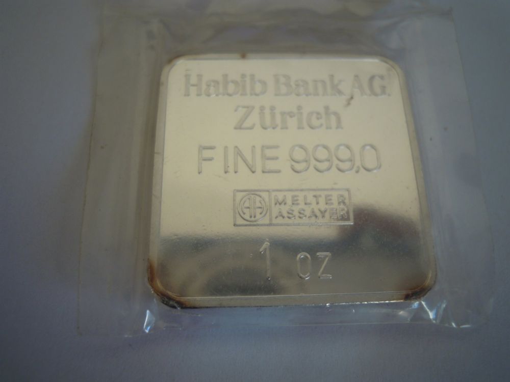999 ER SILBER 1 UNZE HABIB BANK AG ZÜRICH | Kaufen auf Ricardo