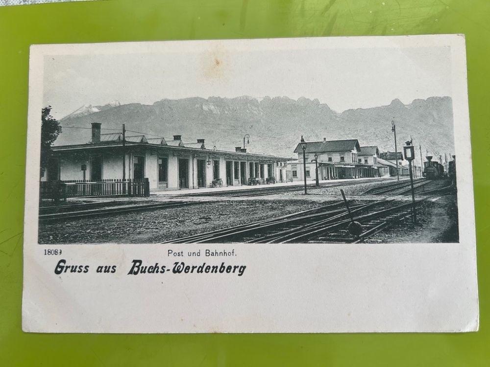 POST UND BAHNHOF IN BUCHS-WERDENBERG CA 100 JÄHRIG (Gebraucht) in ...