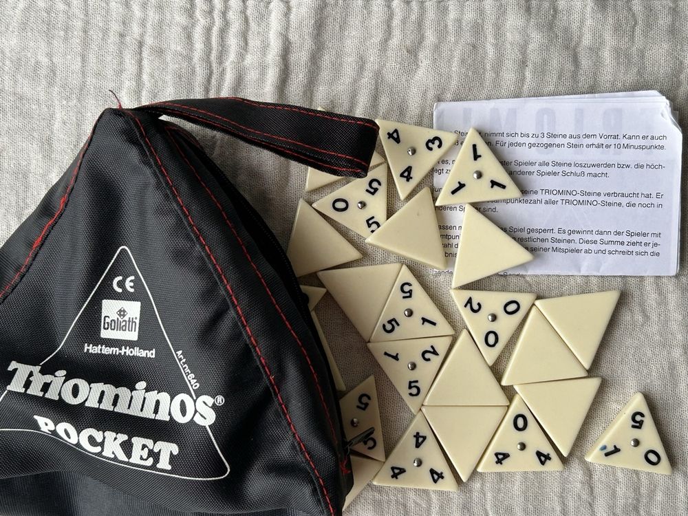 Triominos Pocket, Reisespiel, komplett mit Tasche, Top! (Gebraucht) in ...