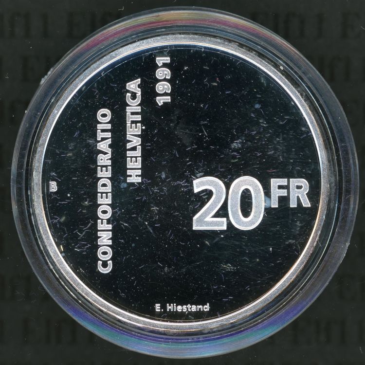 CHF__20.00 1991 Eidgenossenschaft PP 20 Franken (Neu und originalverpackt) in Widnau für CHF 29 ...