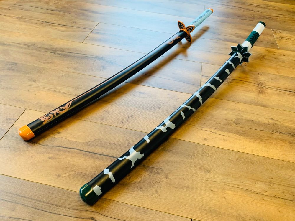2 tlg Demon Slayer Schwert 100cm Agatsuma & Hashibira NEU (Neu und ...