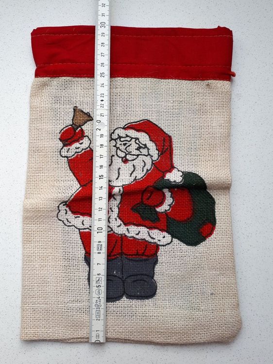 Samichlaus Säckli aus Jute, bedruckt mit Bild Nikolaus | Kaufen auf Ricardo
