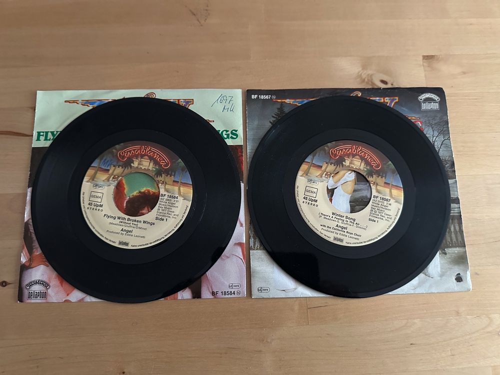 ANGEL Flying with broken + Winter song rare GLAM ROCK 70's (Gebraucht ...