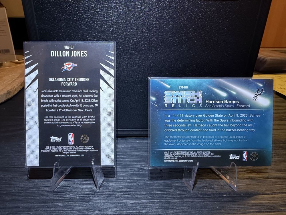 2025-26 Topps NBA Relics Dillon Jones + Harrison Barnes (Neu (gemäss ...