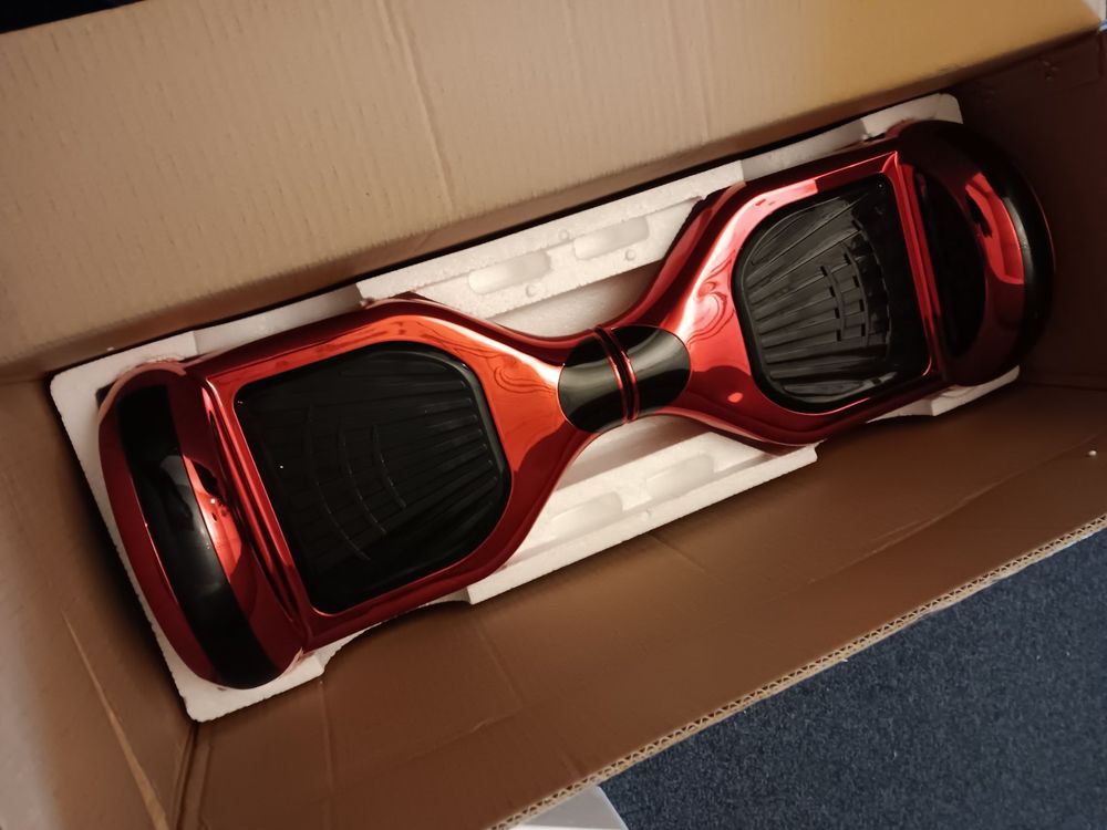 Hoverboard, Rot, Metallic mit LED auf Rädern, NEU (Neu und ...
