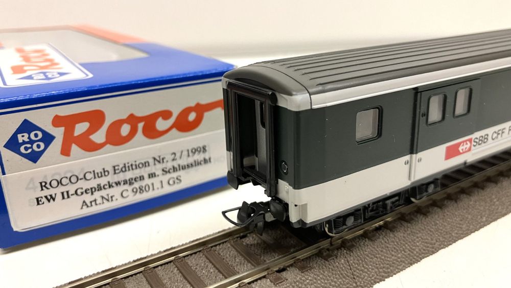 Roco C9801.1 H0= EW II Gepäckwagen SBB D 623-6 Schlusslicht (Neu ...
