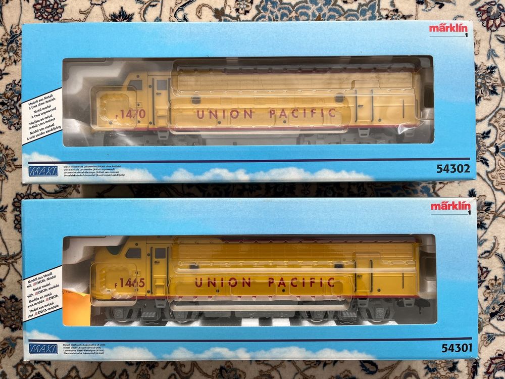 Märklin 54301 und 54302 Union Pacific Maxi Spur 1 in OVP (Neu (gemäss ...