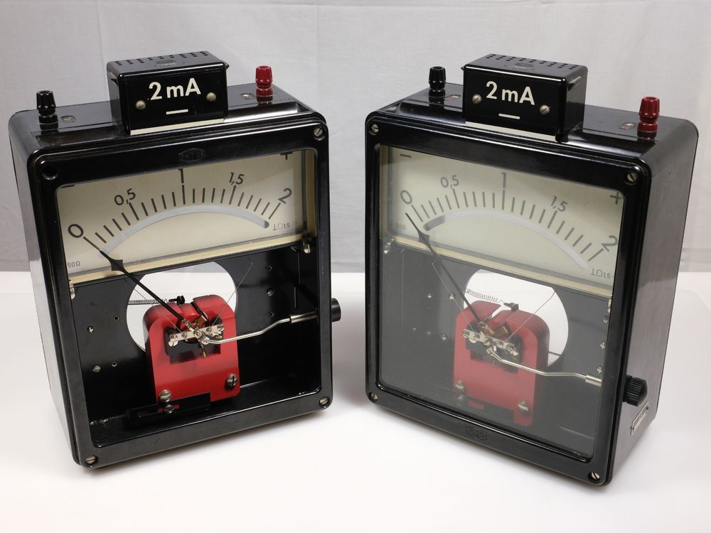 PHYWE Amperemeter 2 mA, 2 Stück, gross, für Unterricht (Defekt) in ...