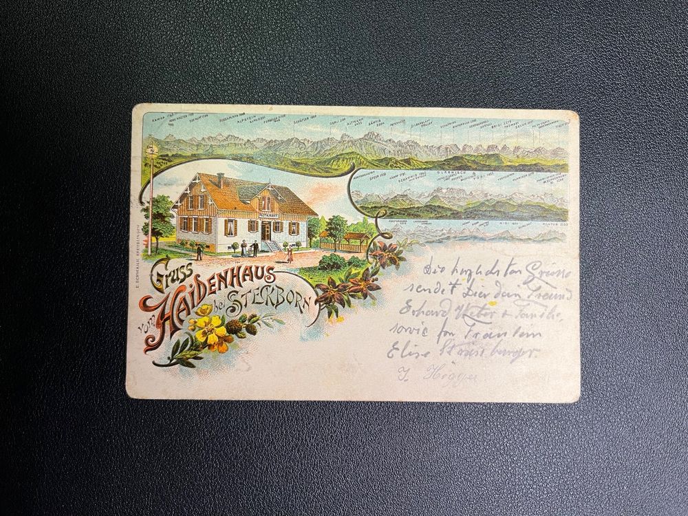 Gruss vom Haidenhaus bei Steckborn Litho gelaufen 1907 (Gebraucht) in oberrüti für CHF 6 – mit ...