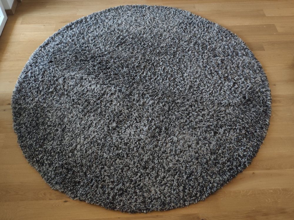 Teppich rund, grau (2m Ø) | Kaufen auf Ricardo