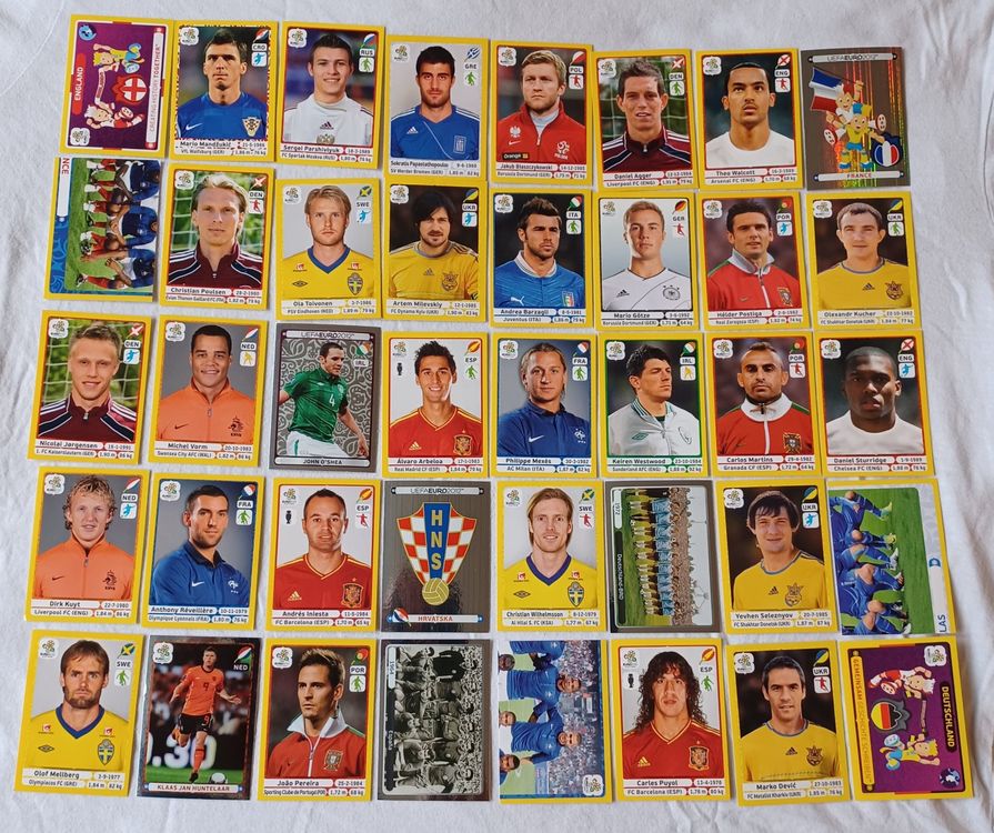 40x Panini Euro 2012 Platinum Edition Stickers Lot mit Stars (Neu ...