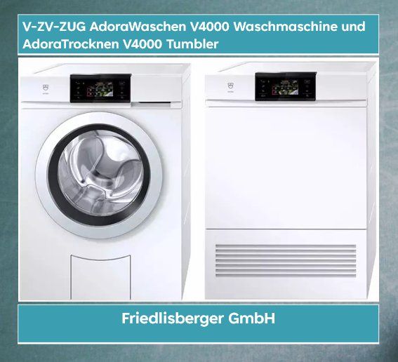 V-ZUG Waschturm V4000 Waschmaschine und AdoraTrocknen V4000 (Neu und ...